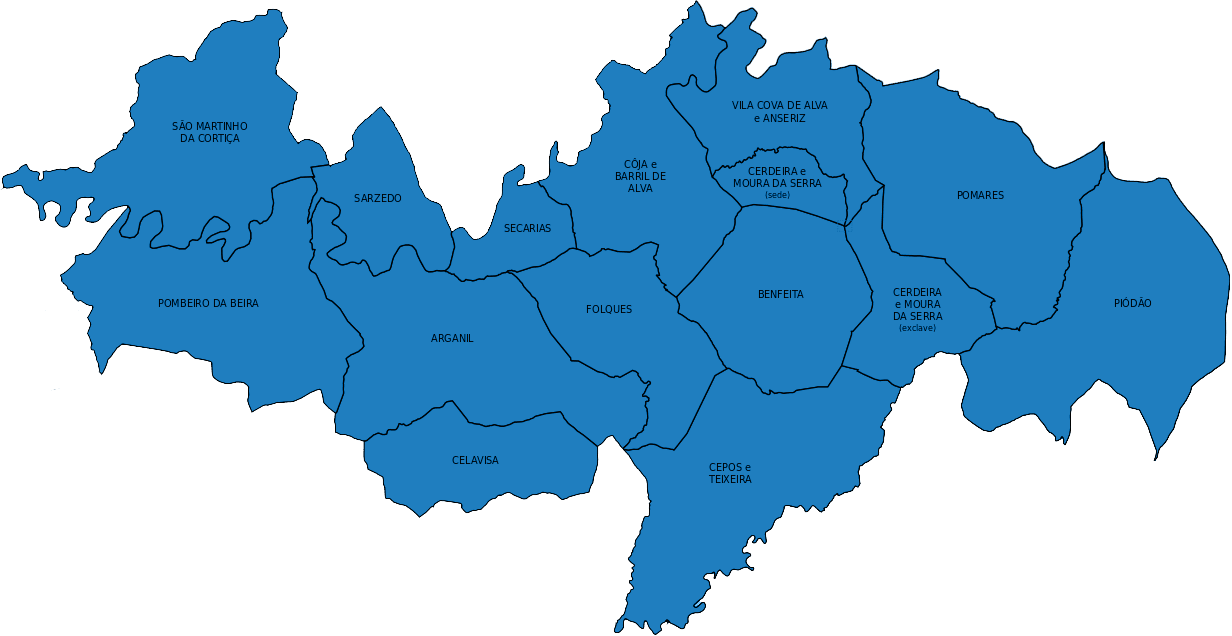 mapa concelho arganil - Município de Arganil
